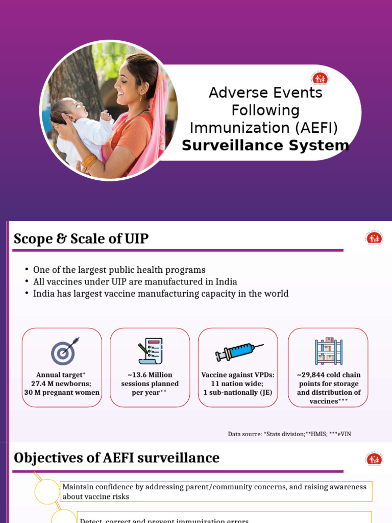 AEFI Surveillance System Overview | PDF | Vaccines | Pediatrics