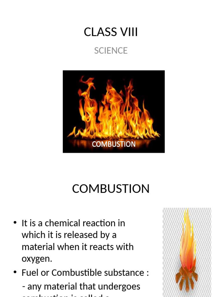 Class Viii Chemistry Combustion | PDF