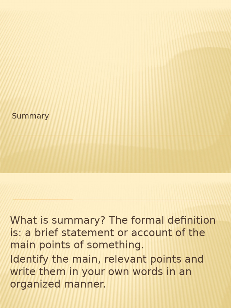IGCSE Summary Writing Guide | PDF