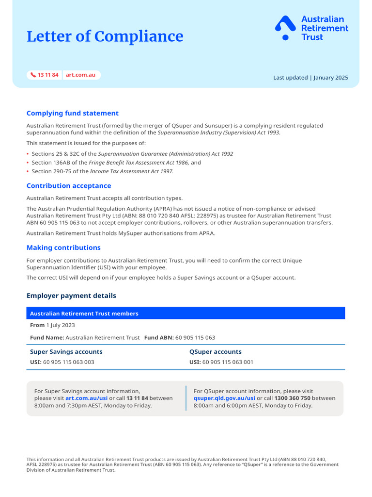 Letter of Compliance | PDF