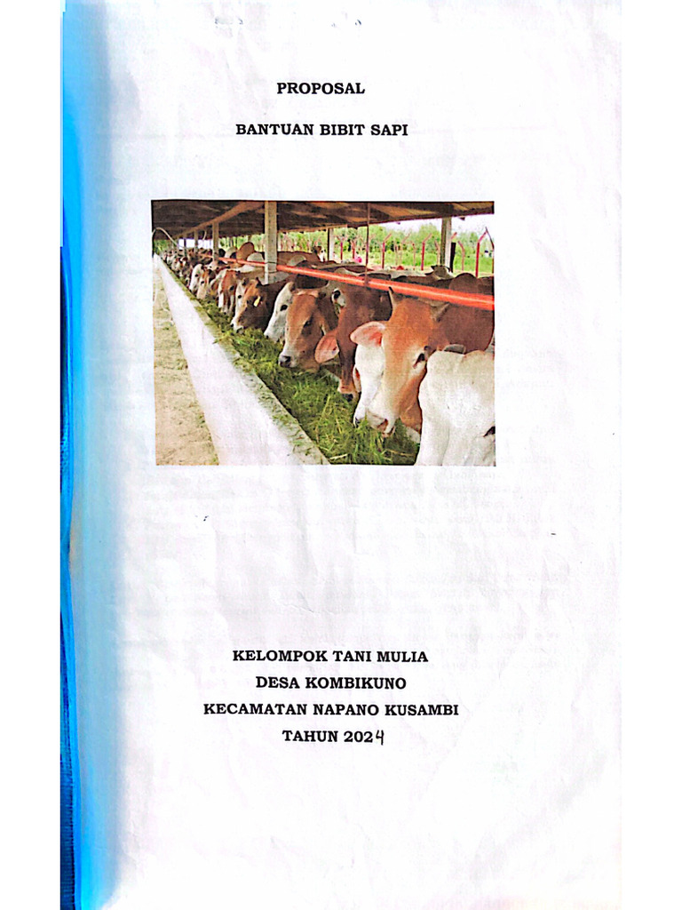 Proposal Bibit Sapi Kel. Tani Mulia, Des | PDF