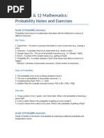 Grade 11 12 Probability CAPS Aligned Notes | PDF | Probability ...