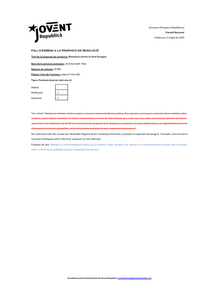 Esmena 1 | PDF