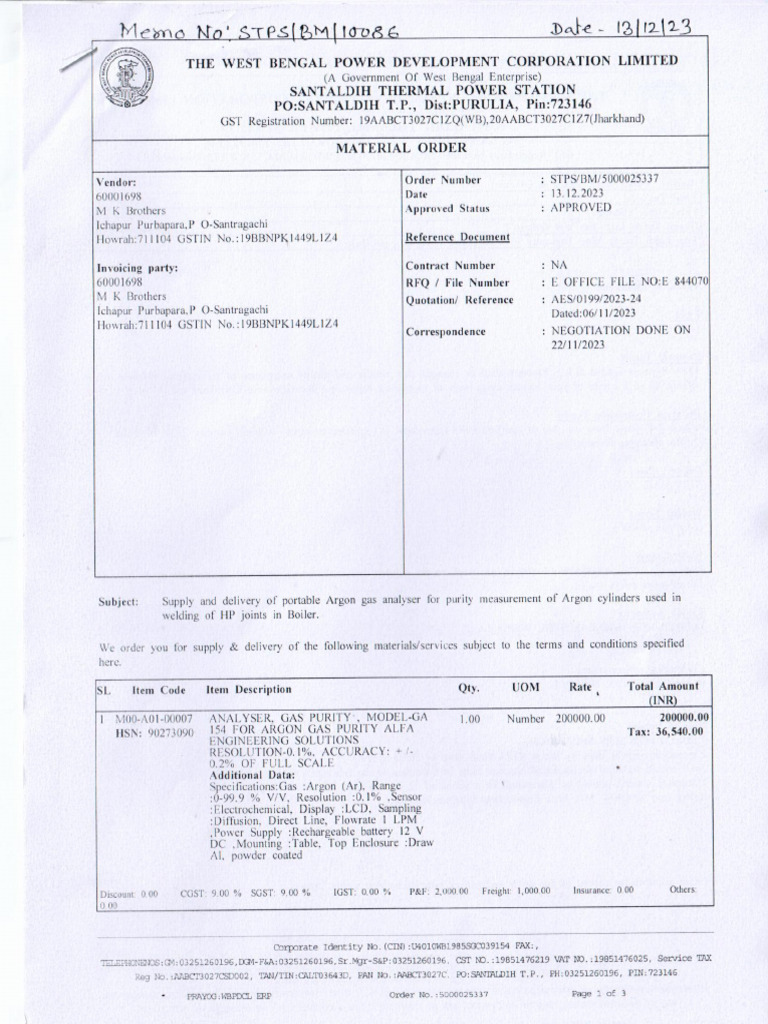 Argon Purity Meter | PDF