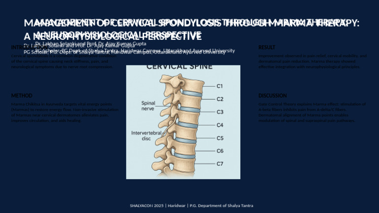 Updated Marma Therapy Cervical Poster | PDF | Neuroscience | Clinical ...