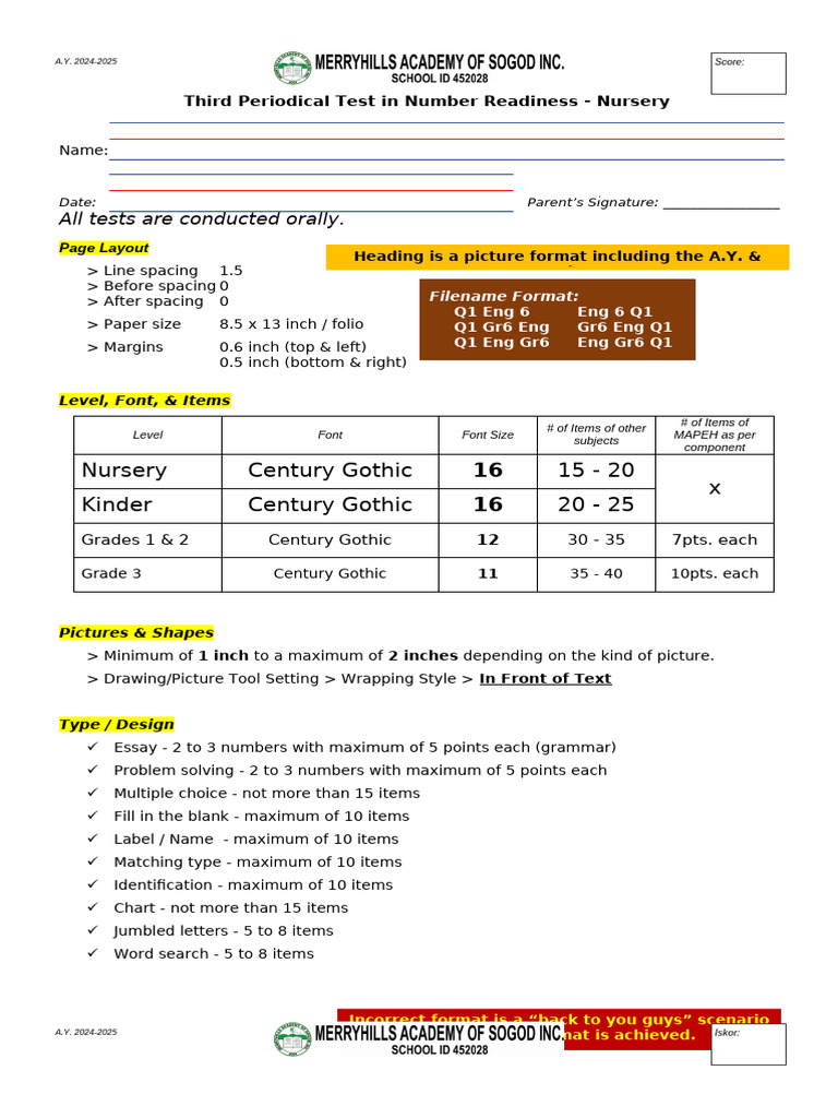 Exam Questionnaire Format NK | PDF | Multiple Choice | Page Layout