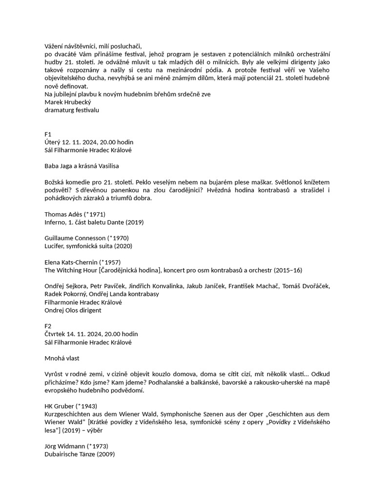 HFHK 2024 Brožura | PDF