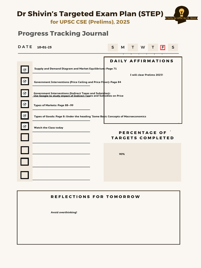 Progress Tracking Journal 100125 | PDF