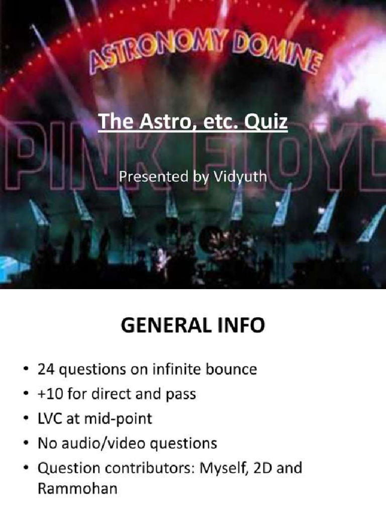 Astronomy Quiz | PDF