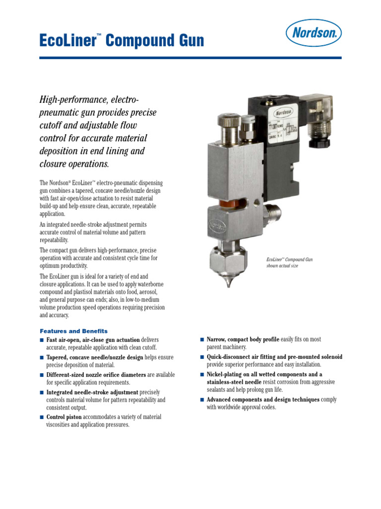 EcoLiner™ Electro-Pneumatic Dispensing Gun | PDF | Mechanical Engineering