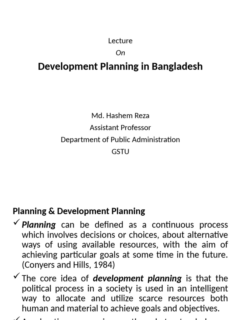 Development Planning in Bangladesh Overview | PDF | Climate Resilience ...