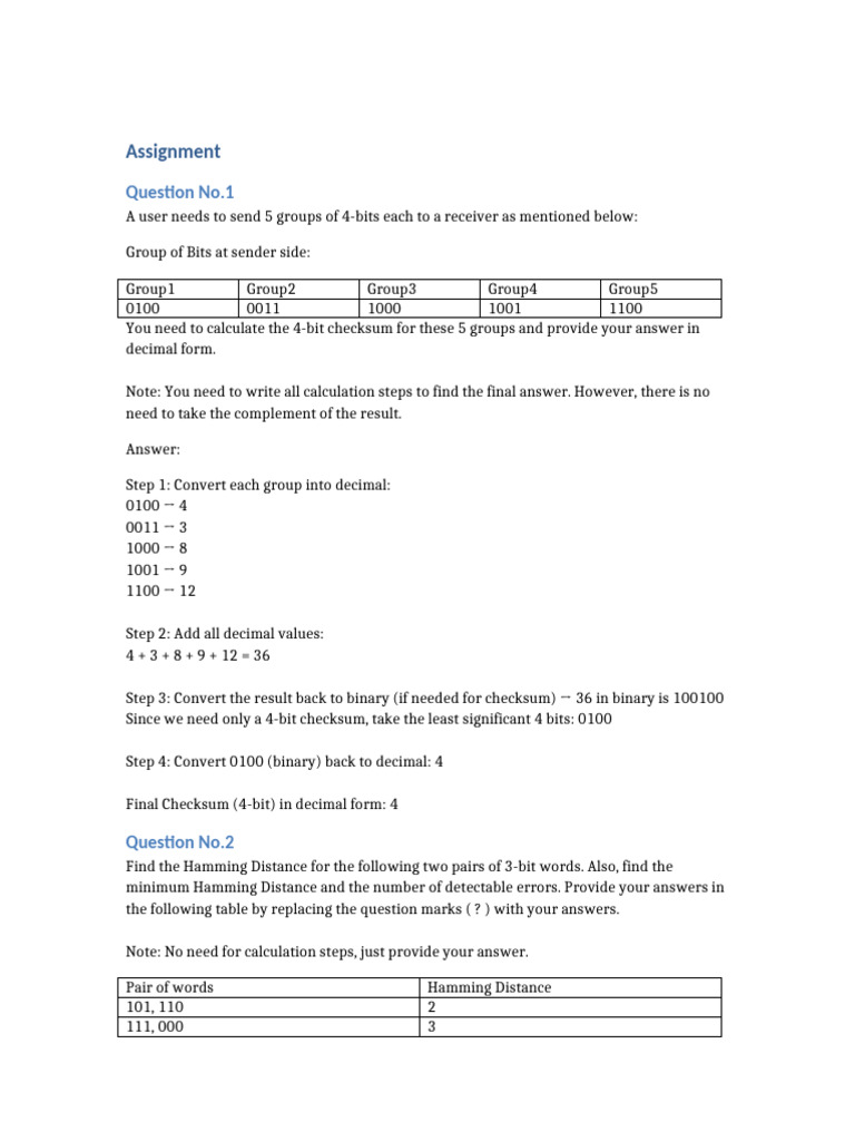 Cs601 Assignment Pdf