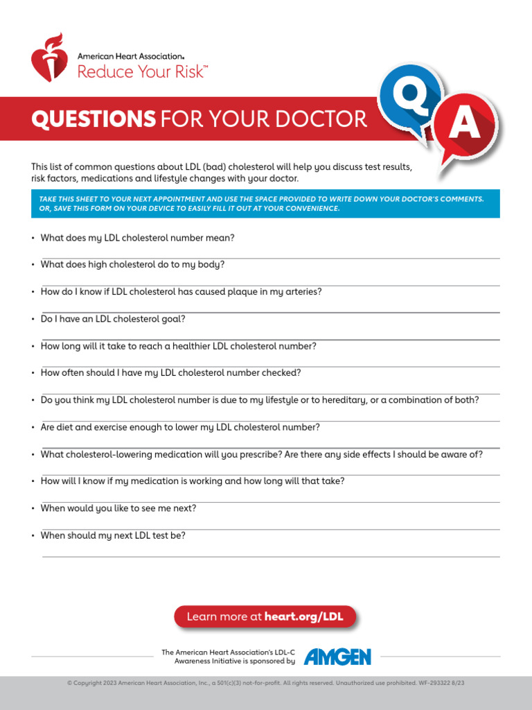 Essential LDL Cholesterol Questions | PDF