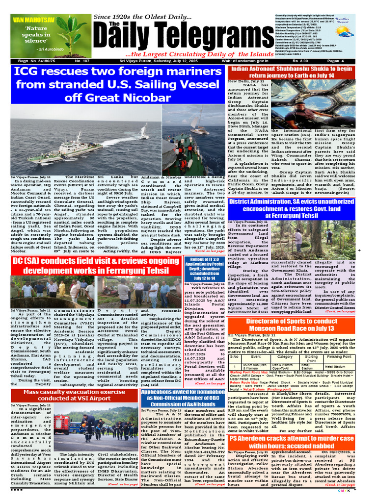 Daily Telegram: July 12, 2025 Edition | PDF