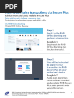 RHB Secure Plus Activation Guide | PDF