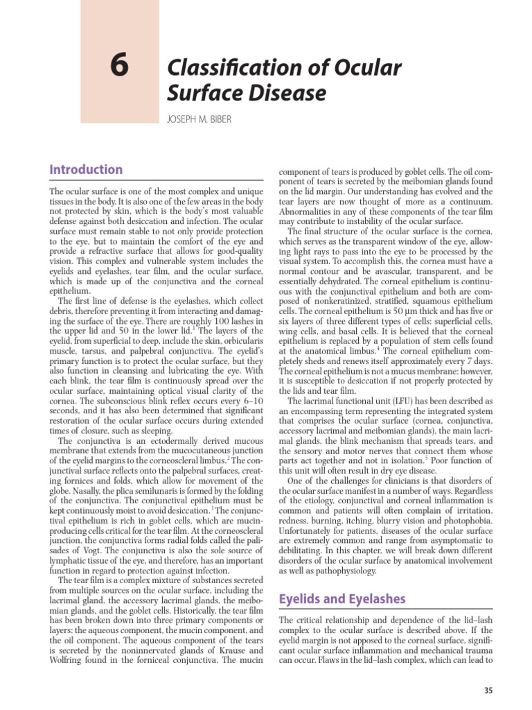 Classification of Ocular Surface Disease | PDF | Cornea | Epithelium