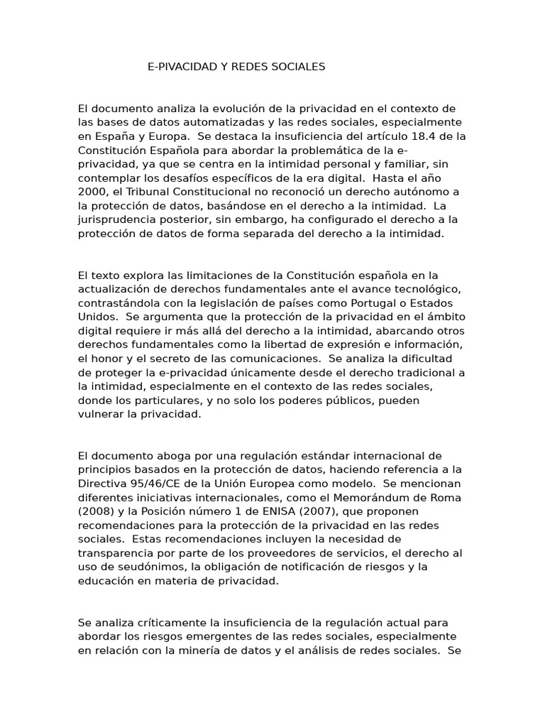 Documento | PDF | Privacidad | Procesamiento de datos
