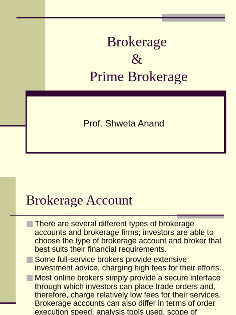 Understanding Prime Brokerage Services | PDF | Money | Financial Services