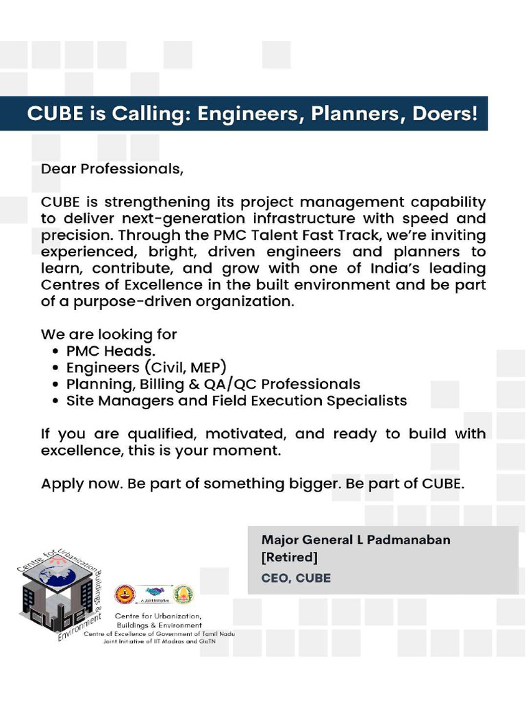 Hiring at Cube IITM | PDF