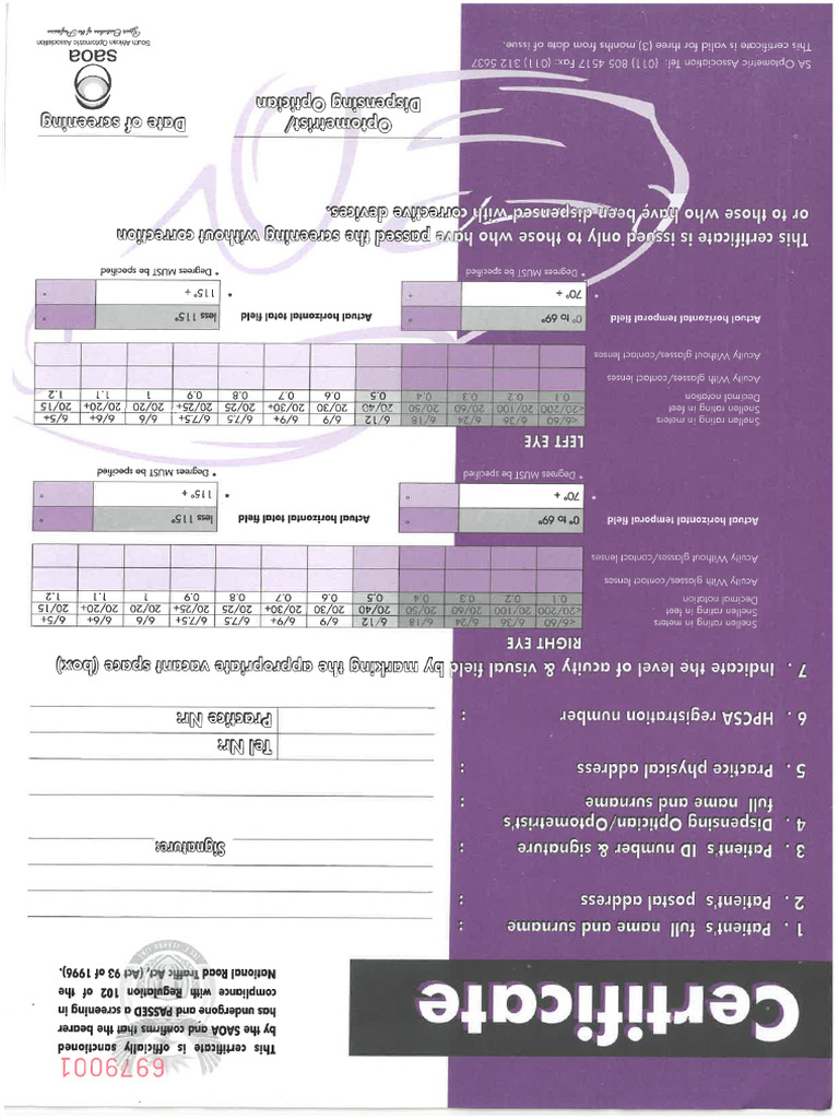 Drivers Certificate | PDF