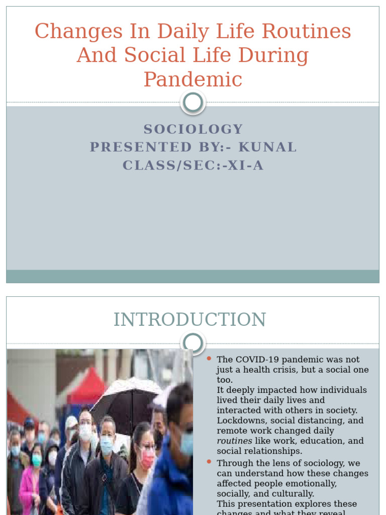 Changes in Daily Life Routines and Social Life | PDF | Liberal Arts ...