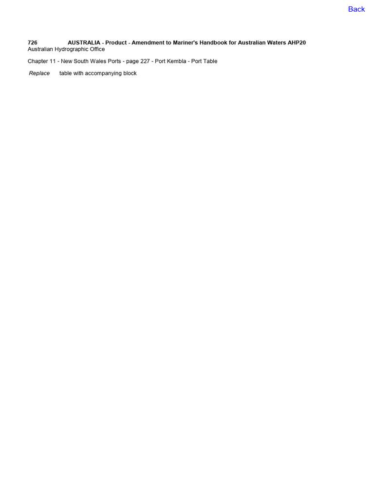 Amendment to Mariner's Handbook AHP20 | PDF