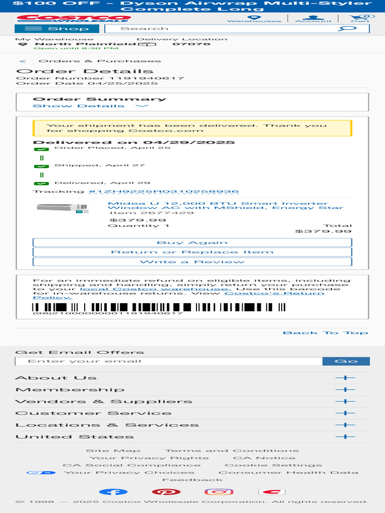 Order Details Costco | PDF