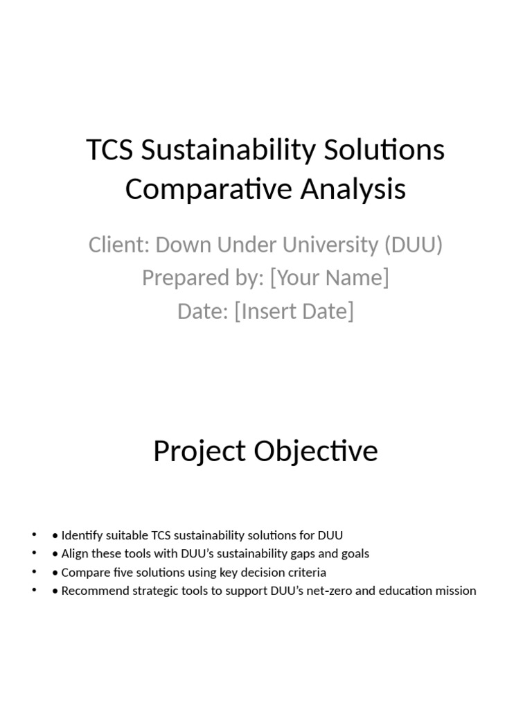 TCS Sustainability Solutions Analysis | PDF | Sustainability