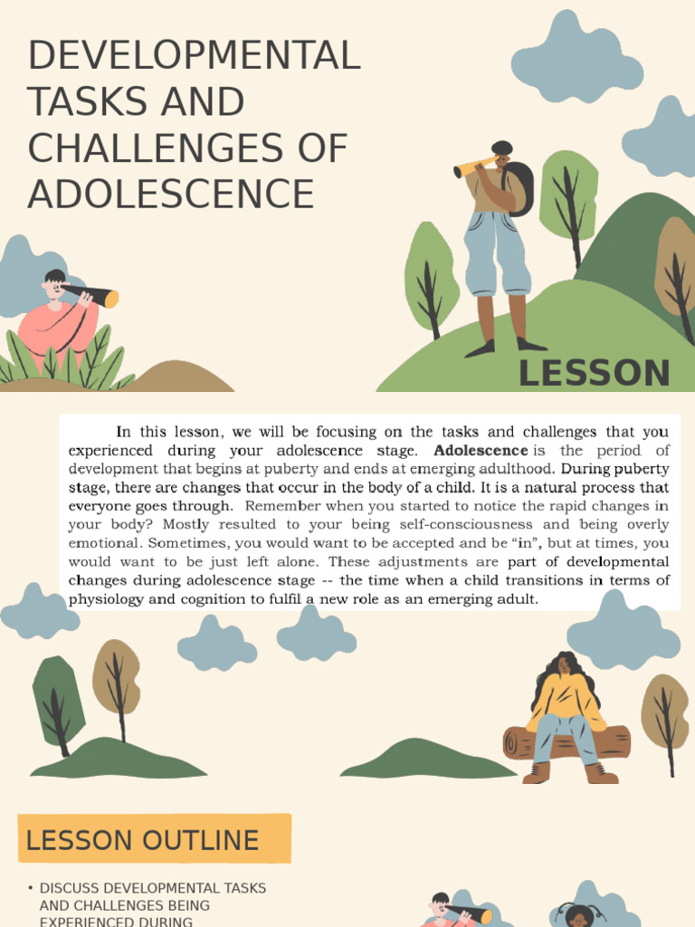 Lesson 5 Developmental Tasks and Challenges of Adolescents | PDF