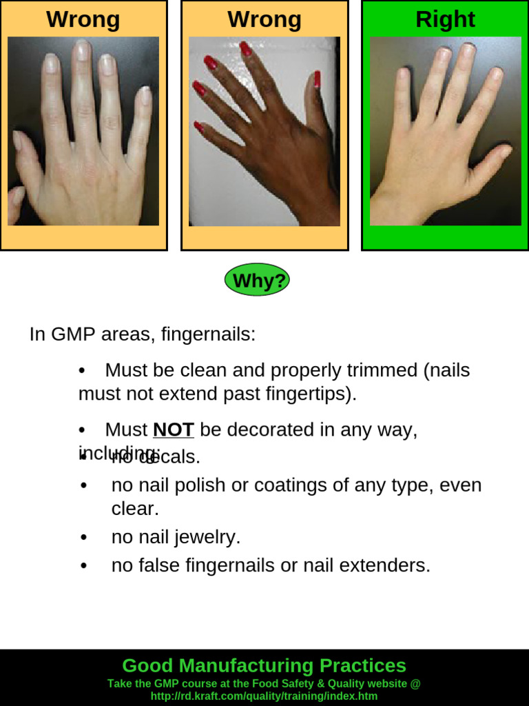 GMP Nail Hygiene Guidelines | PDF