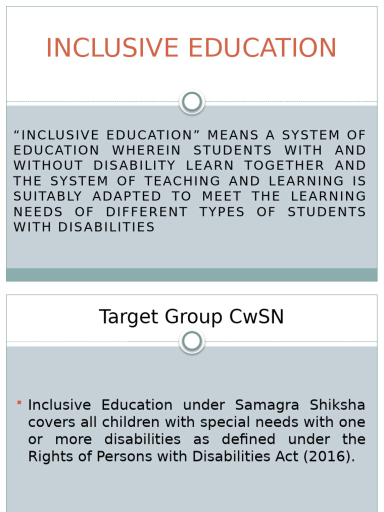 Inclusive Education | PDF | Individualized Education Program | Diseases ...