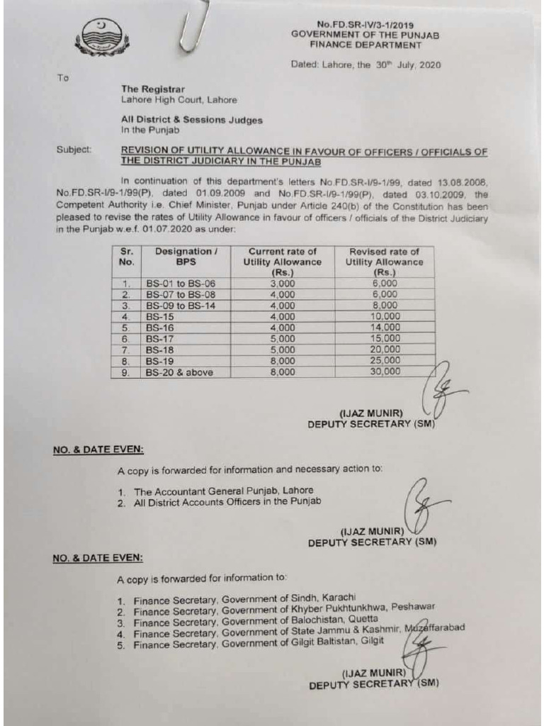 Revision of PFA Allowance | PDF