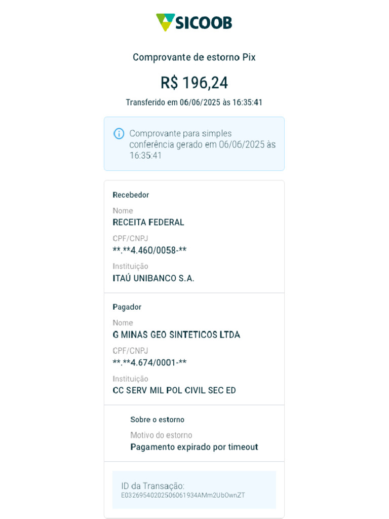 Sicoob Comprovante (06-06-2025 - 16-35-59) | PDF