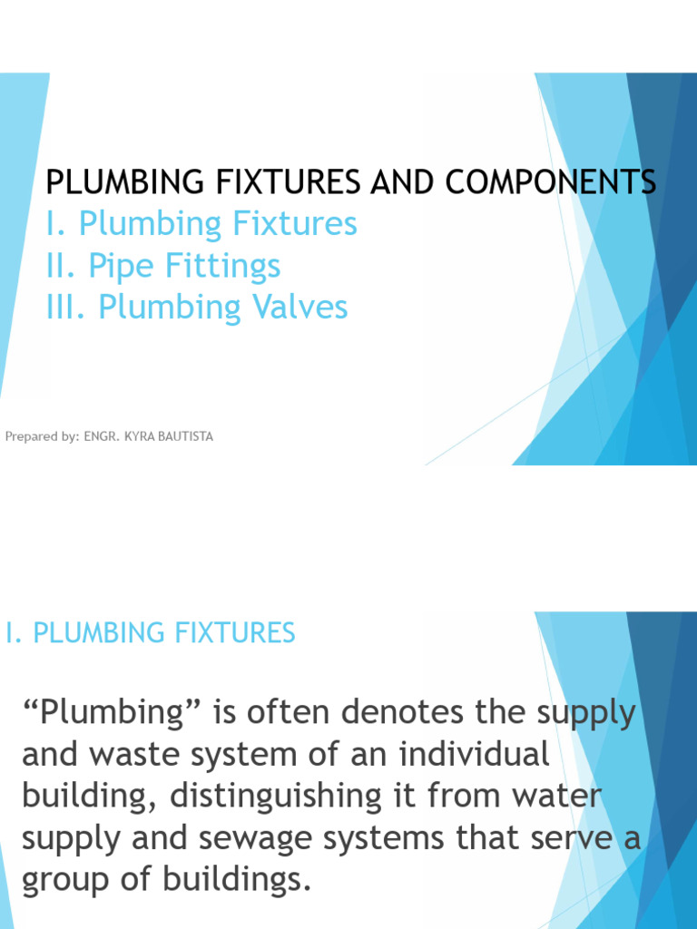 03 Plumbing Fixtures and Components | PDF | Pipe (Fluid Conveyance ...