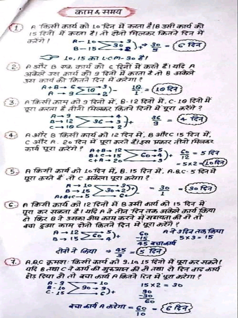 Aptitude Math All Sub. Hand Written by Papagk | PDF