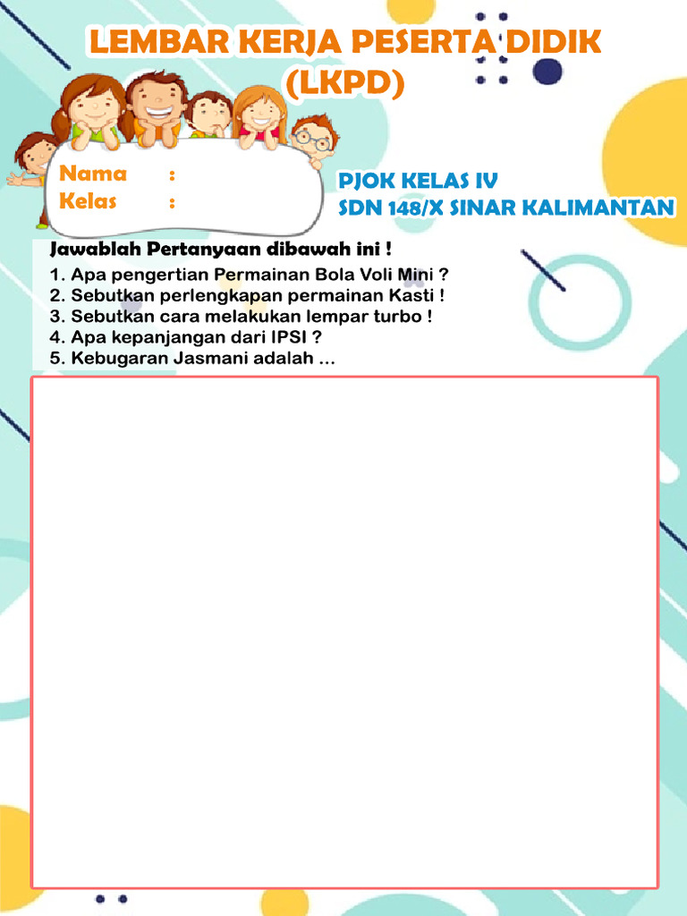 LKPD PJOK Kelas 4 SD Semester 1 | PDF