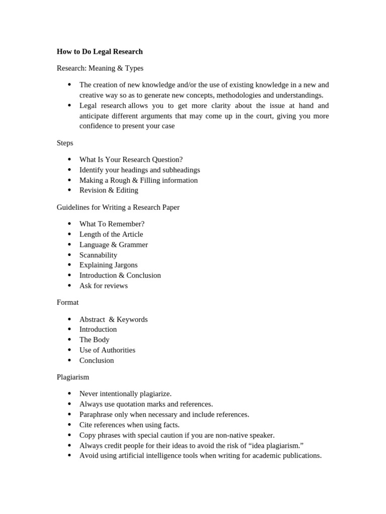 How To Do Legal Research | PDF