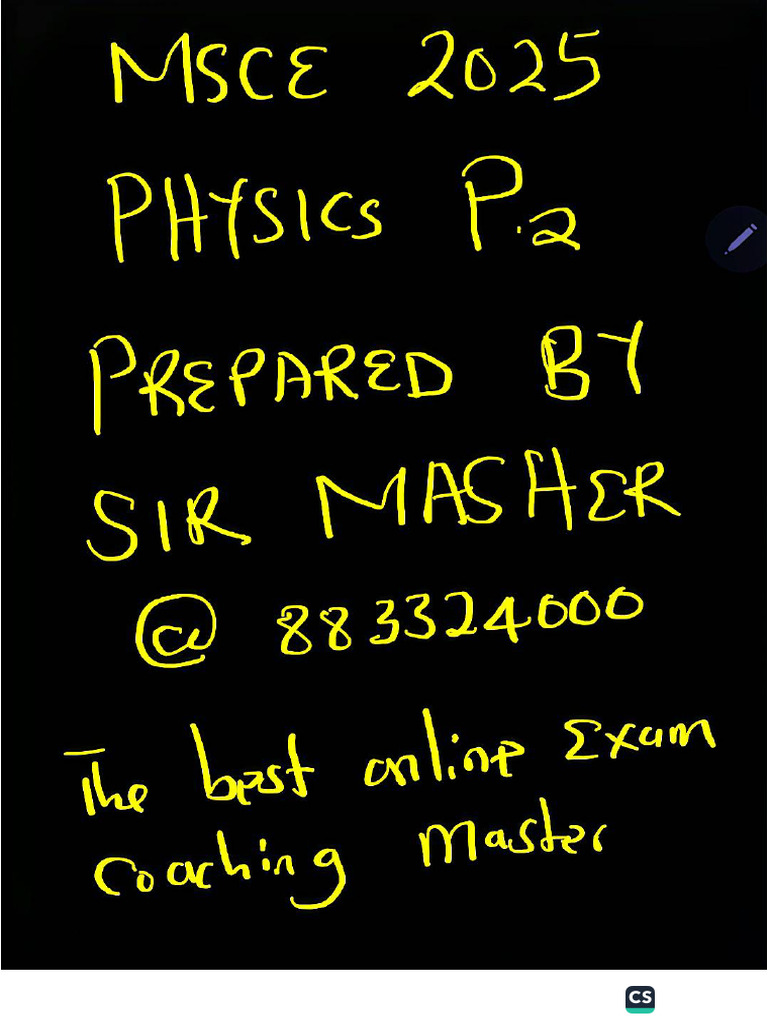 Physics Msce 2025 Real Staff-1 | PDF