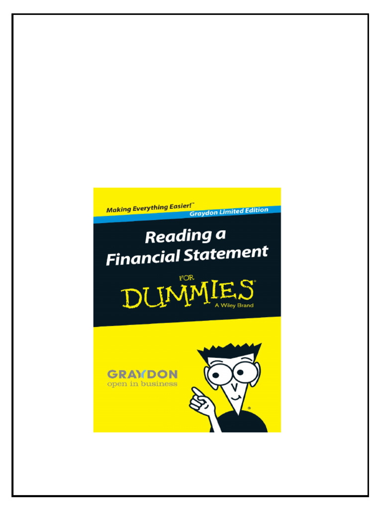 Reading A Financial Statement For Dummies Graydon Download | PDF