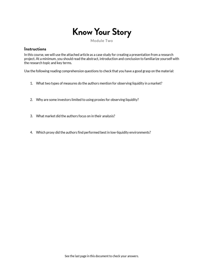 Know Your Story - Sample Article | PDF | Statistical Theory