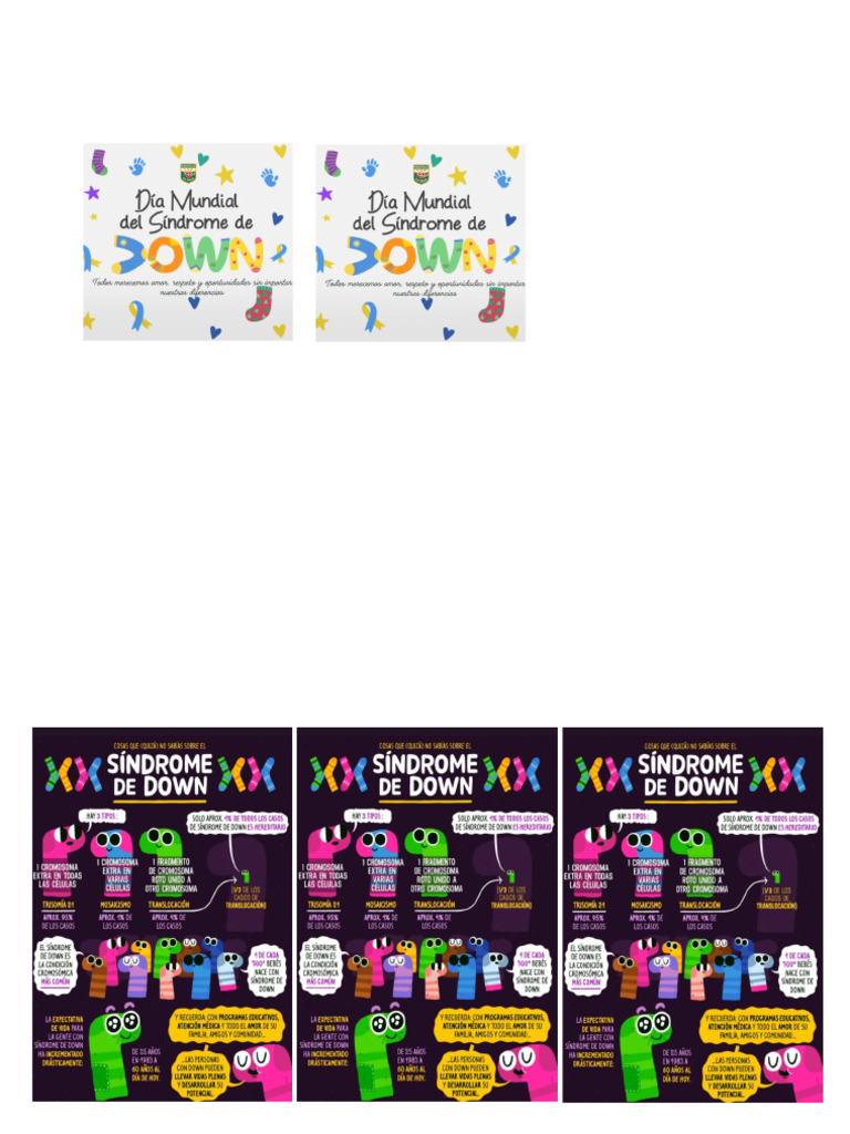 Tarjetas Día Sindrome de Down | PDF