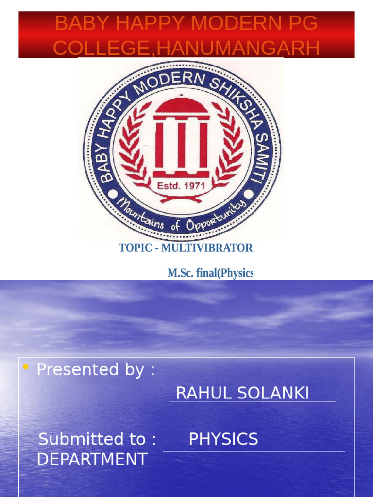 Multivibrator Rahul | PDF | Electrical Engineering | Electronics