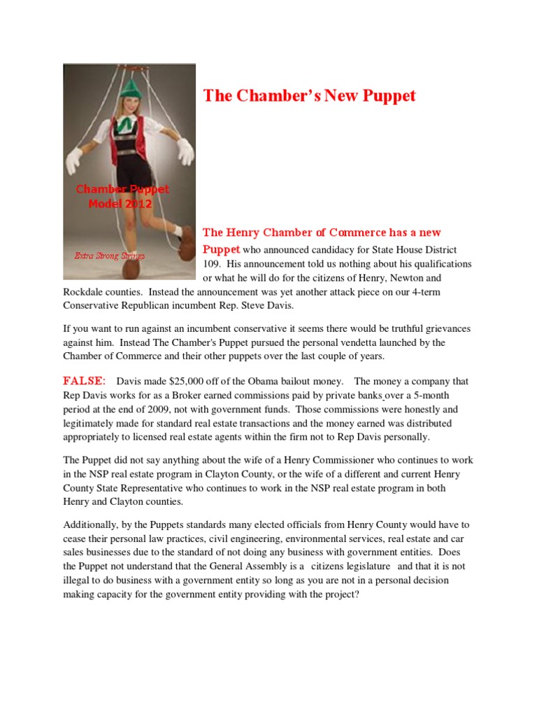 The Chamber's New Puppet | PDF | United States House Of Representatives ...