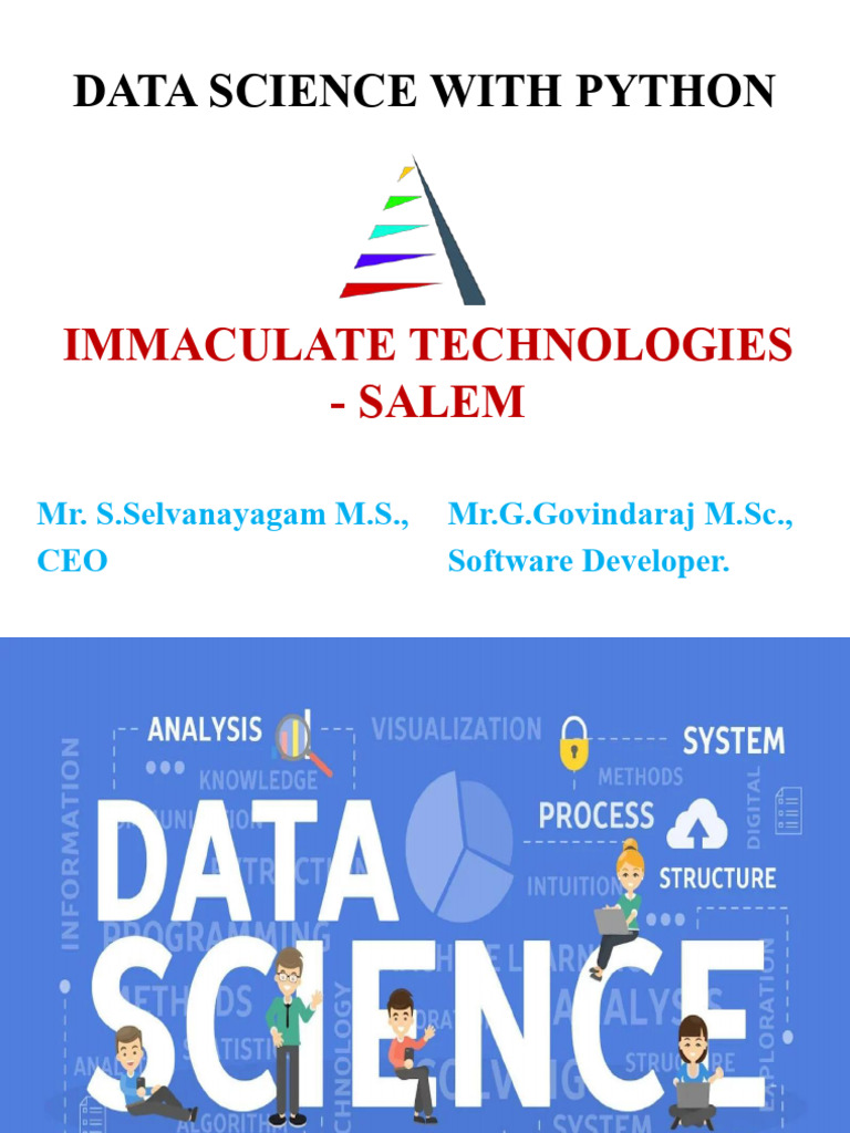 Data Science With Python-selva&Govind | PDF | Data Science | Machine Learning