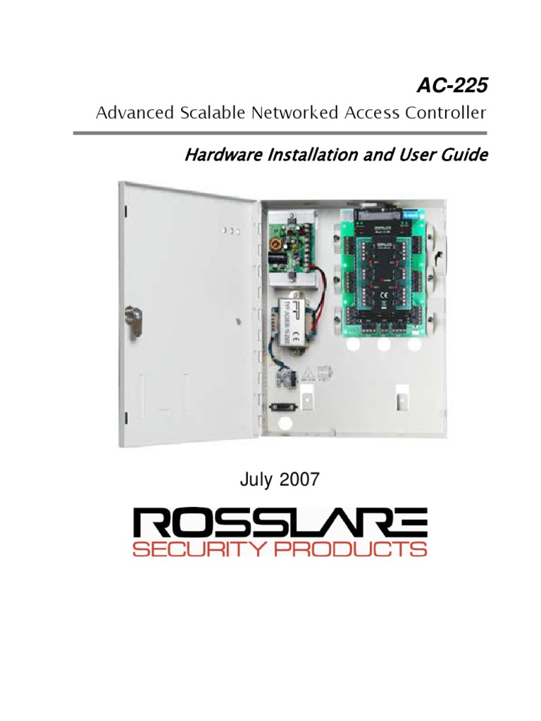 AC-225 Access Controller Guide | PDF | Access Control | Computer Network