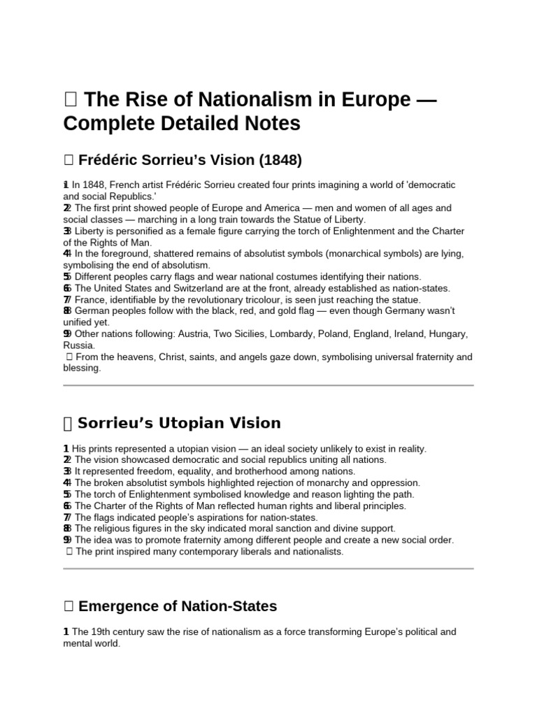 Nationalism's Rise in 19th Century Europe | PDF | Nationalism | German ...