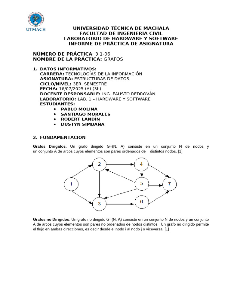 Informe-3 - 1-PracticaAsignatura06 - Estructuras de Datos - 2025-1 ...
