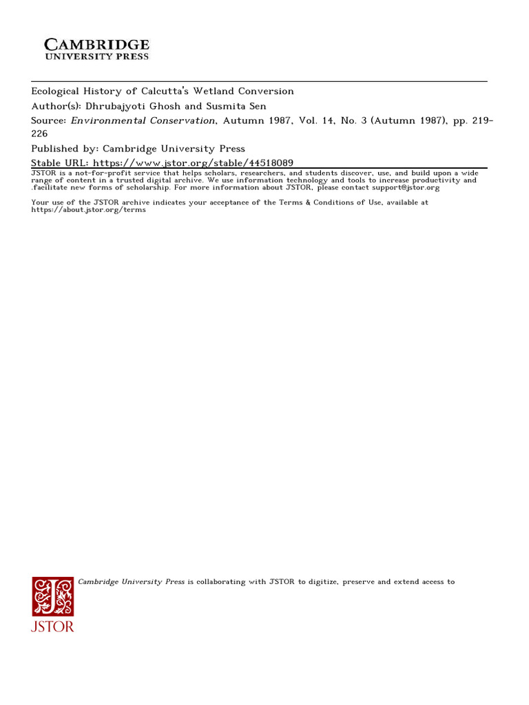 Debjyoti Ghosh Wetlands | PDF | River | Lake