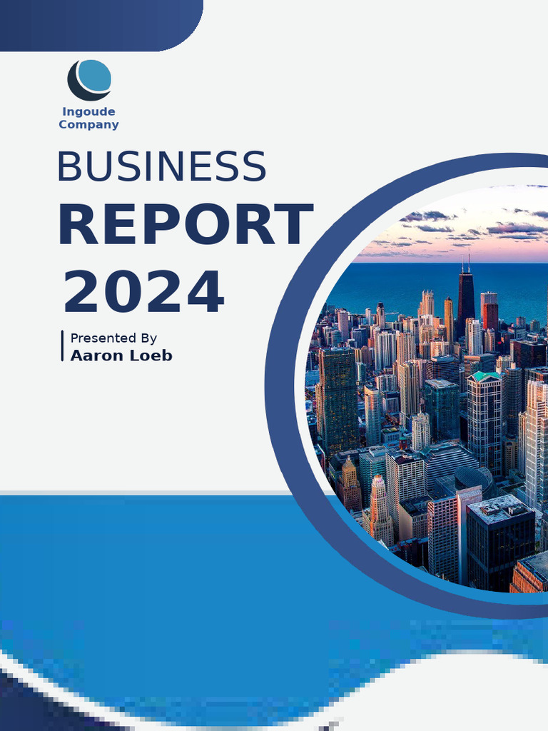 Blue and White Professional Modern Business Report Cover Page | PDF