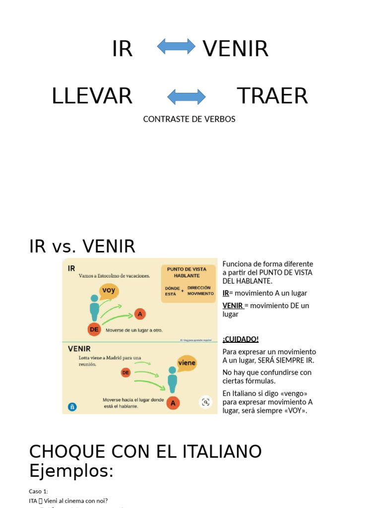 Ir Venir | PDF | Lingüística